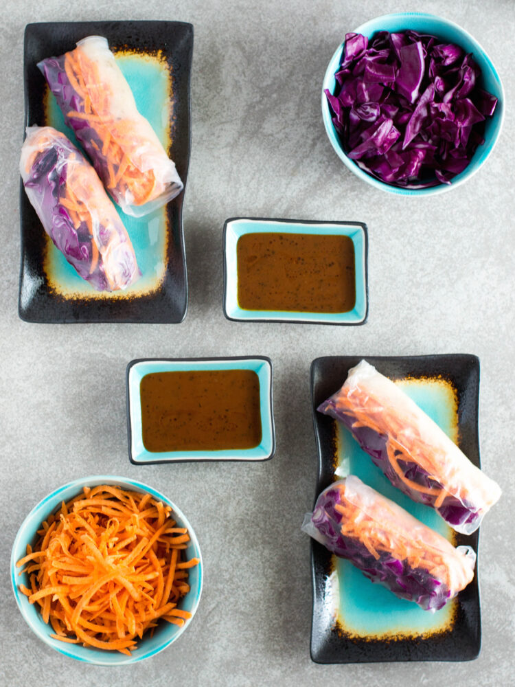 Cauliflower Rice Spring Rolls - Lara Clevenger