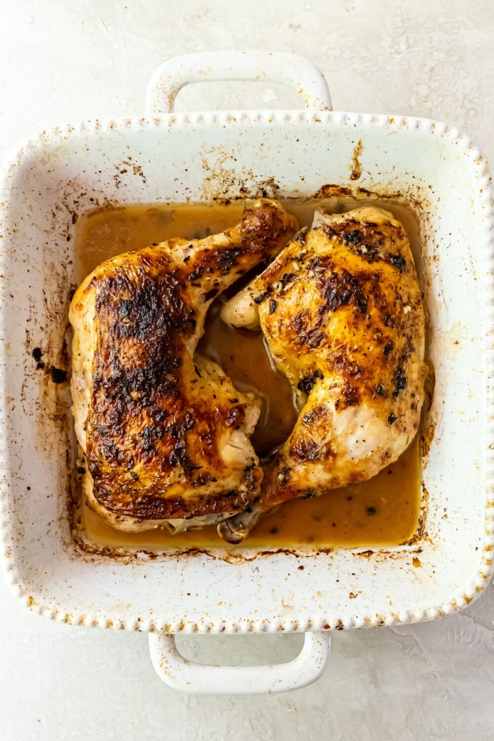 Easy Broiled Chicken Leg Quarters - Lara Clevenger