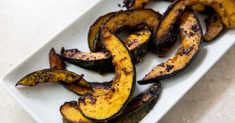 Grilled Blackstone Acorn Squash - Lara Clevenger
