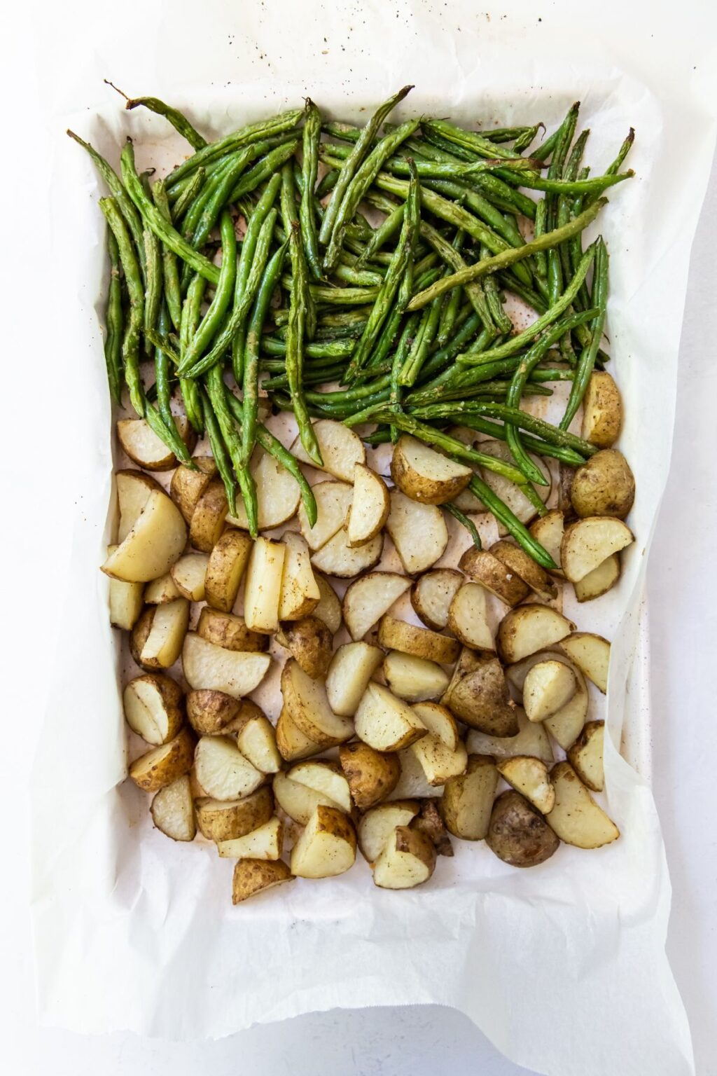 Roasted Potatoes and Green Beans - Lara Clevenger
