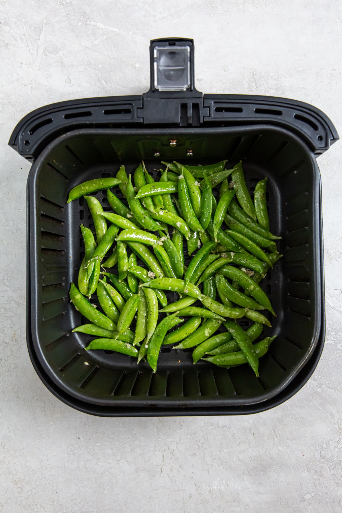 Air Fryer Sugar Snapped Peas - Lara Clevenger
