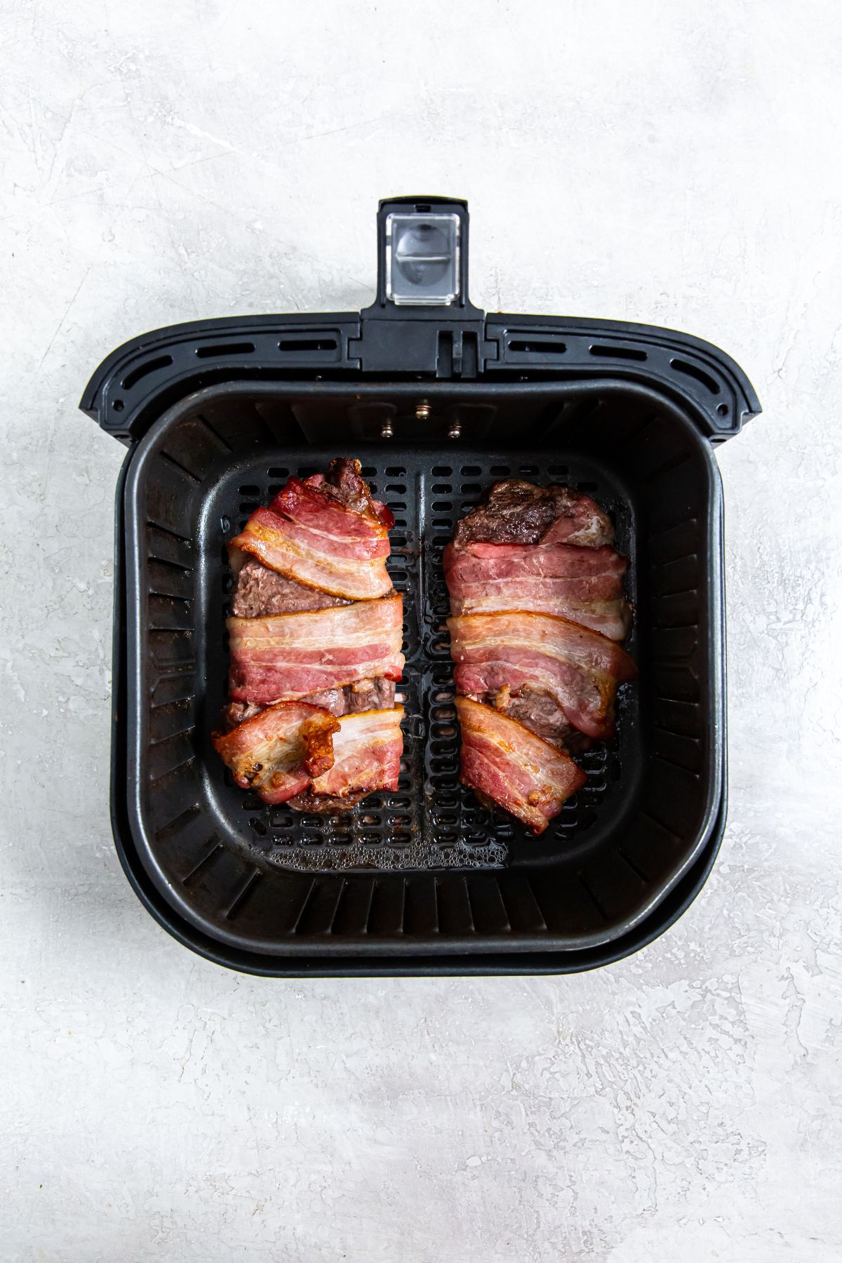Air Fryer Bacon Wrapped Ribeye Steak - Lara Clevenger