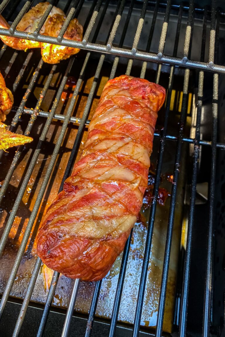 Smoked Bacon Wrapped Pork Tenderloin - Lara Clevenger