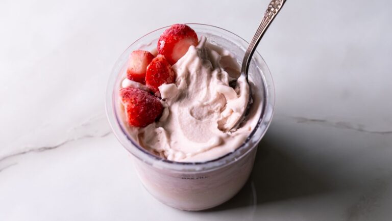 Ninja Creami Strawberry Protein Ice Cream - Lara Clevenger